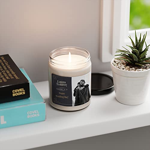 NHI Personalized Candles with Photo, Custom Candle Gift, Scented Soy Wax, Candle Home Decor, 9oz Jar, Made in The USA, Gift for Wedding Day, Valentine Day, Birthday (2)