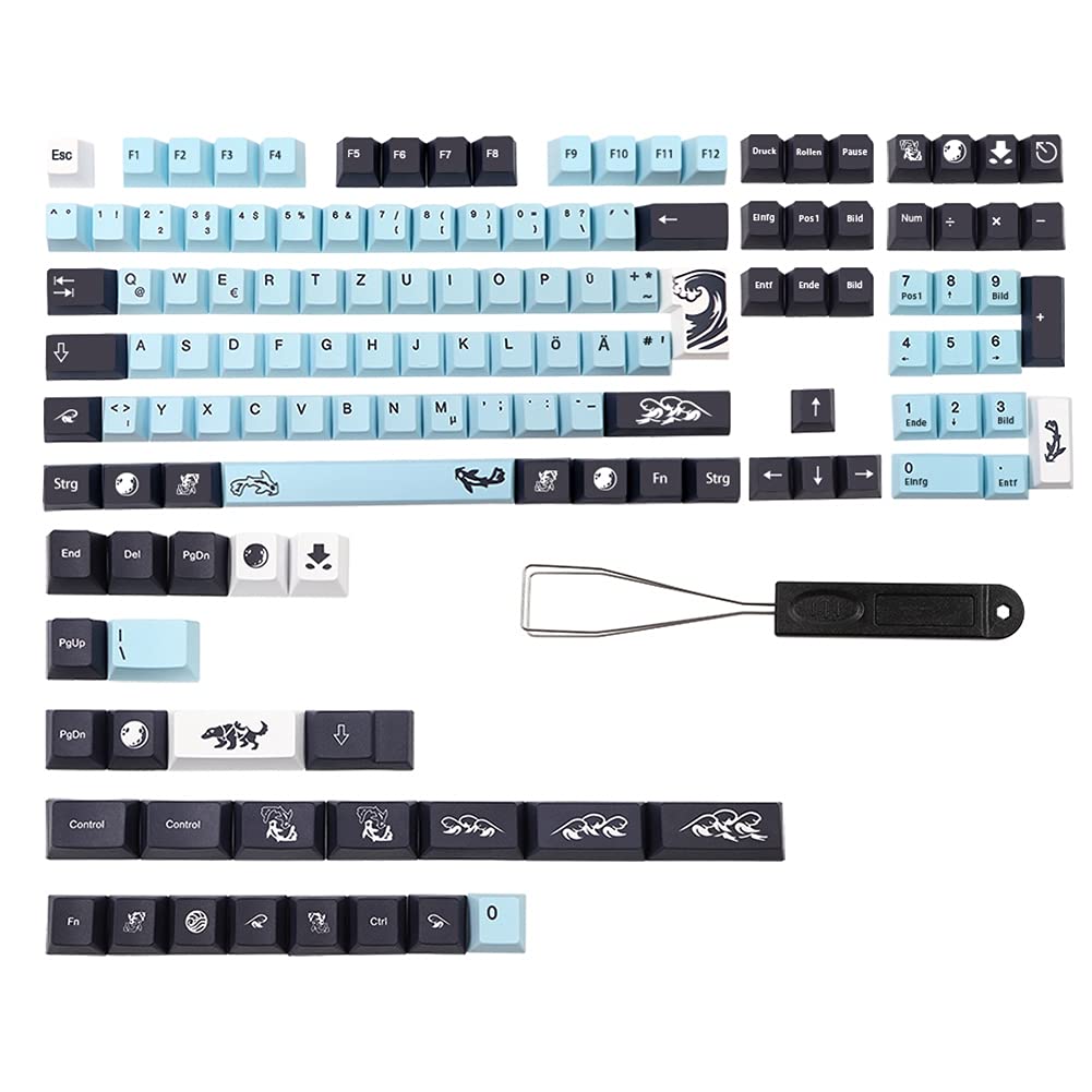 Lyzeous Subbed Mizu Keycap de Layout PBT Keycaps for MX Switch Mechanical Gaming Keyboard Cherry Key Cap