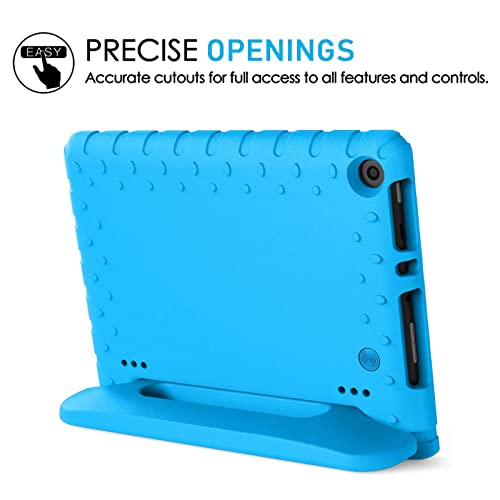Kids Case for Fire HD 8 8th/7th/6th Generations 2018/2017/2016 Kid-Proof & Shockproof Durable Foam Case for Boys Girls Flexible Cover with Convenient Handle Stand, Blue