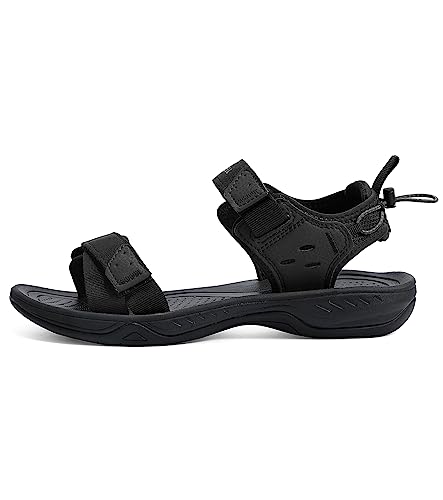 EZEREELL Men's Hiking Sandals, Comfortable Sport Walking Sandals Black 9