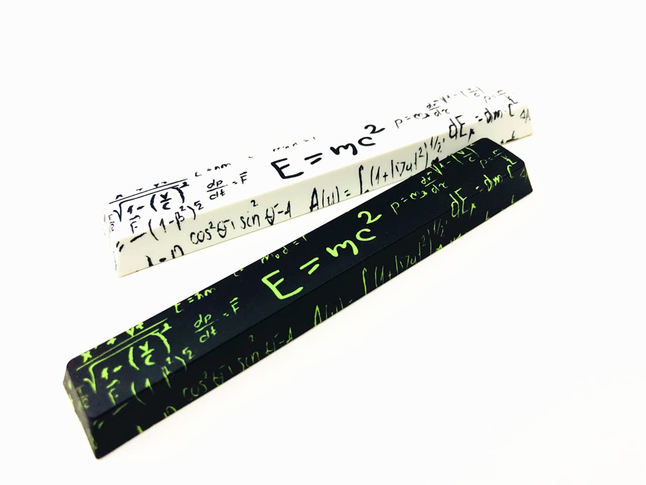 Novelty Spacebar Artisan Keycap PBT Dye Subbed 6.25u 6.5u Custom Keycaps OEM Profile for Standard ANSI Cherry MX Mechanical Gaming Keyboards (6.25u E=mc² (Black))