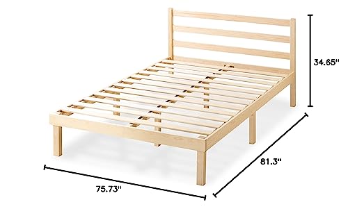 ZINUS Robin Wood Platform Bed Frame with Headboard / Wood Slat Support / No Box Spring Needed / Easy Assembly, King