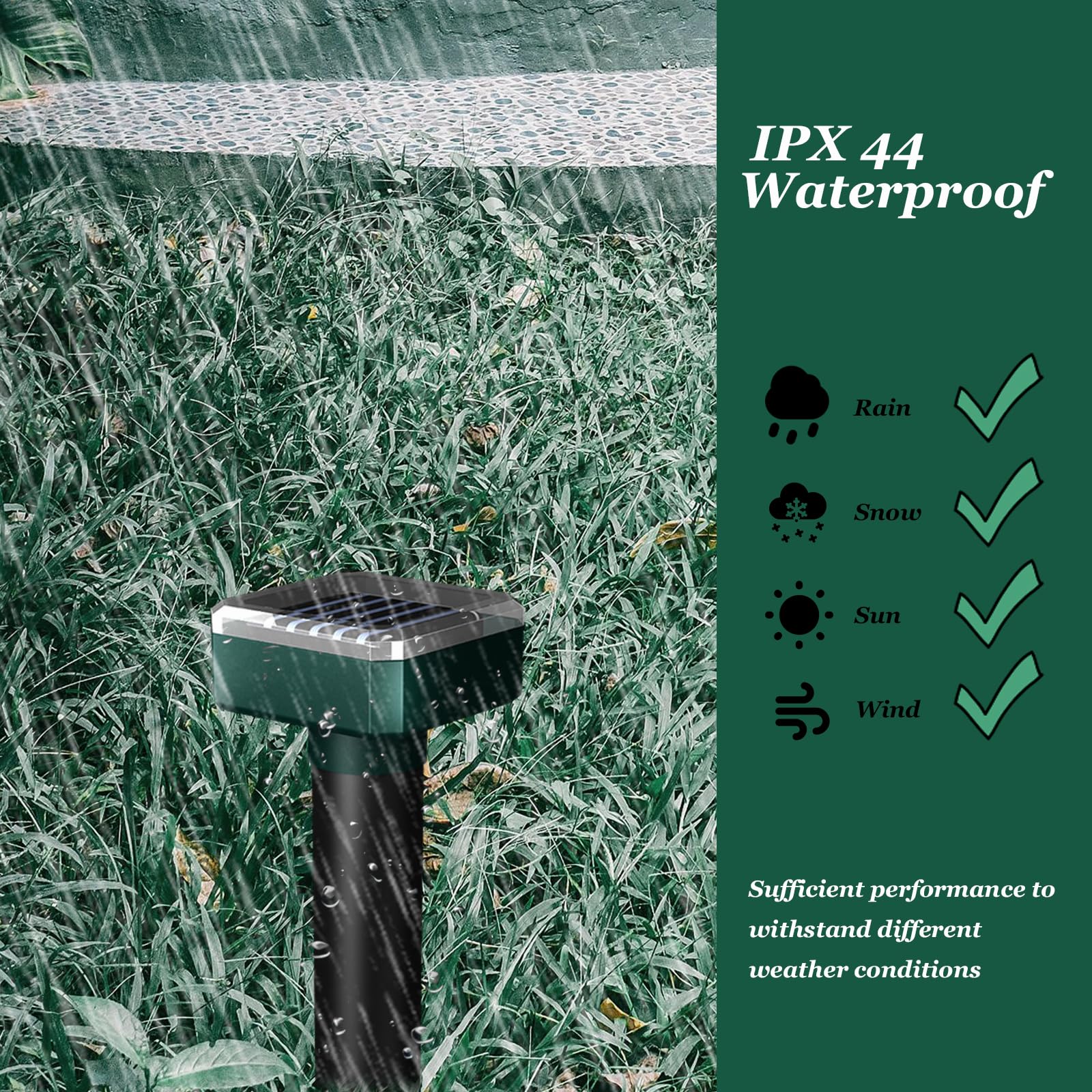 INENNT Deer Repellent Devices,4 PCS Solar Deer Repellent Devices,Deer Repellent,Deer Repellent Devices for Garden,Deer Repellent for Plants,Deer Deterrent Devices Outdoor,Sonic,Waterproof