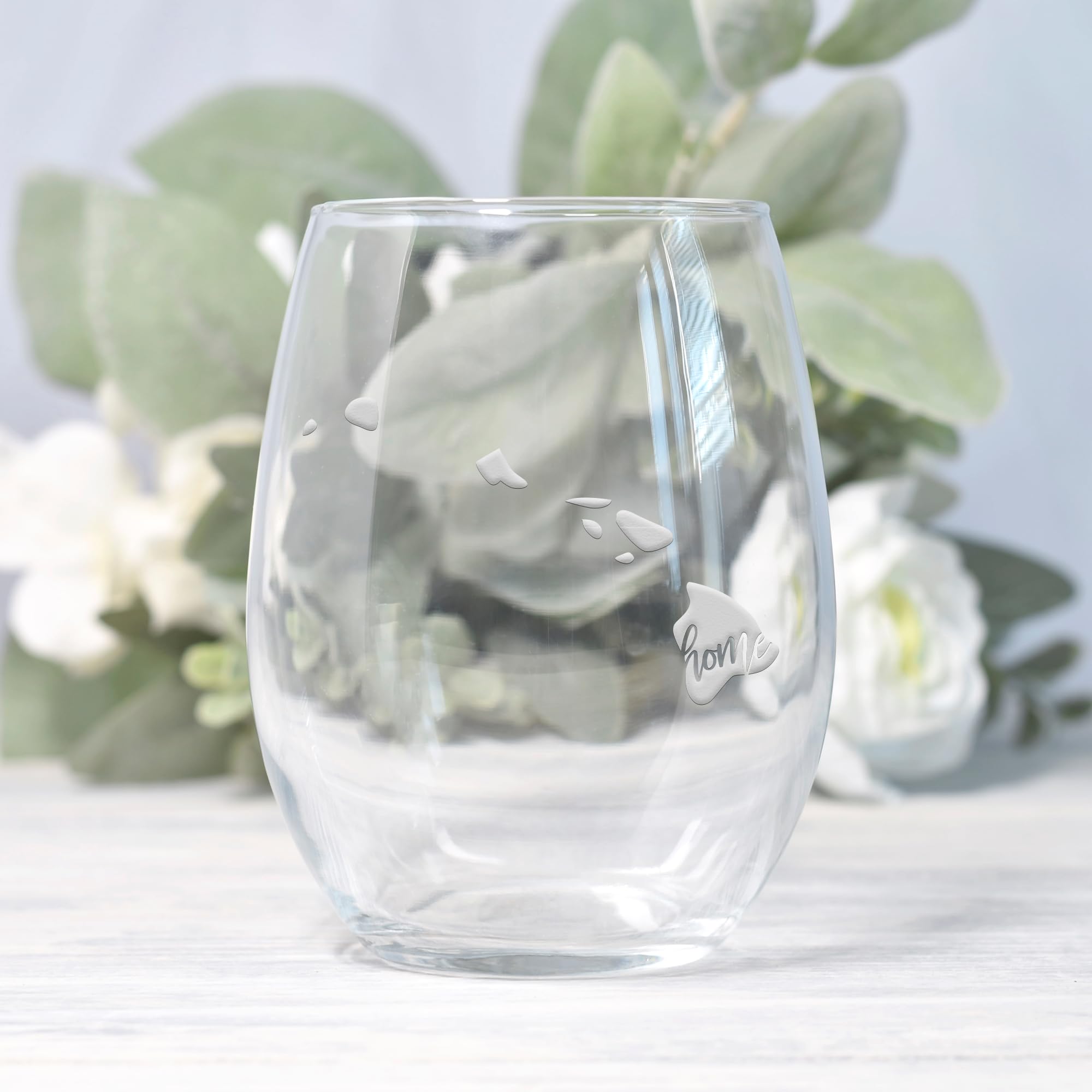 Hawaii State Stemless Wine Glass - Hawaii Gift, Hawaii Wine Glass, Hawaii Fan Gift