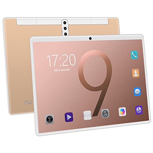LBEC Gold Tablet, 10 Inch 100240V 5G WiFi Office Tablet 2GHz Octa Core for Gaming (US Plug)