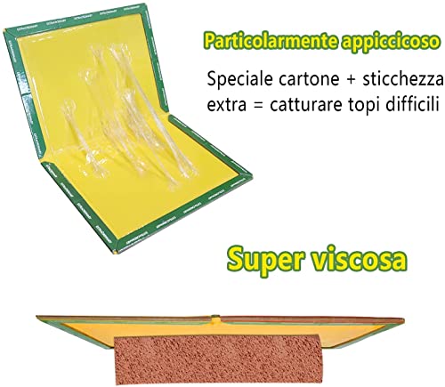 Mouse Glue Trap, Extra Large Rat Glue Traps, New Version Strongly Adhesive, Best Peanut Butter Scented Mouse Traps Glue Board for Mice & Rodent &Pests & Bug & Ant & Spider 10 Pack