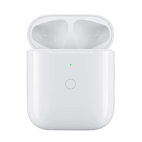 Wireless Charging Case Earbuds 2nd Generation Replacement for Pro with Bluetooth Pairing Sync Button,Support Wired & Wireless Charging - White