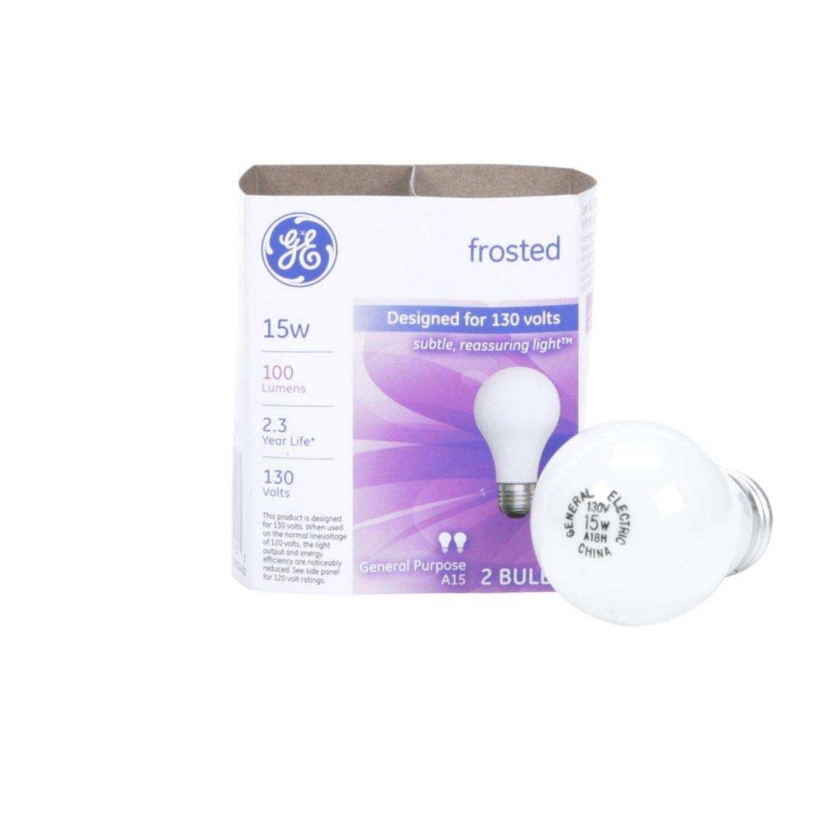 GE Classic 15-Watt Dimmable A15 Light Fixture 42803 E26 Medium Base Incandescent Light Bulb (2-Pack)