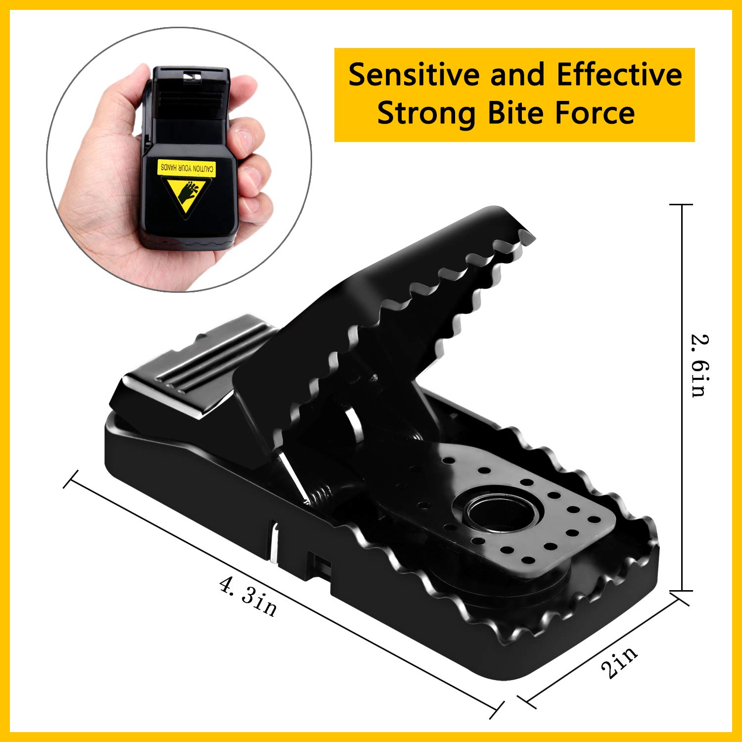Mouse Traps,Small Mice Traps That Work, Humane Mouse Traps with Detachable Bait Cup, Mouse Catcher Quick Effective - 6 Pack