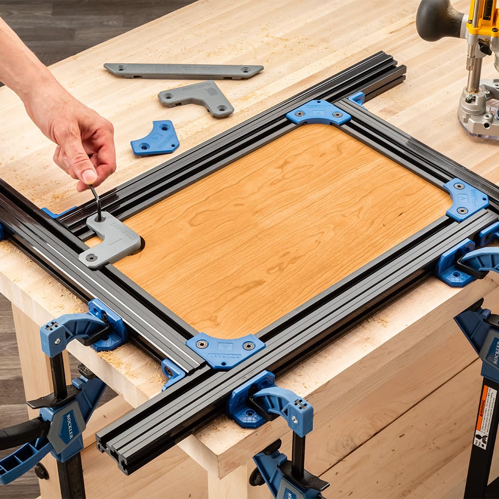 Juice Groove Router Jig for Cutting Board Up to 18” x 18” - Adjustable Juice Groove Jig w/Corner Radius Guides - Versatile Variable Router Jig - Easy-to-Use Router Guide for Perfect Grooves