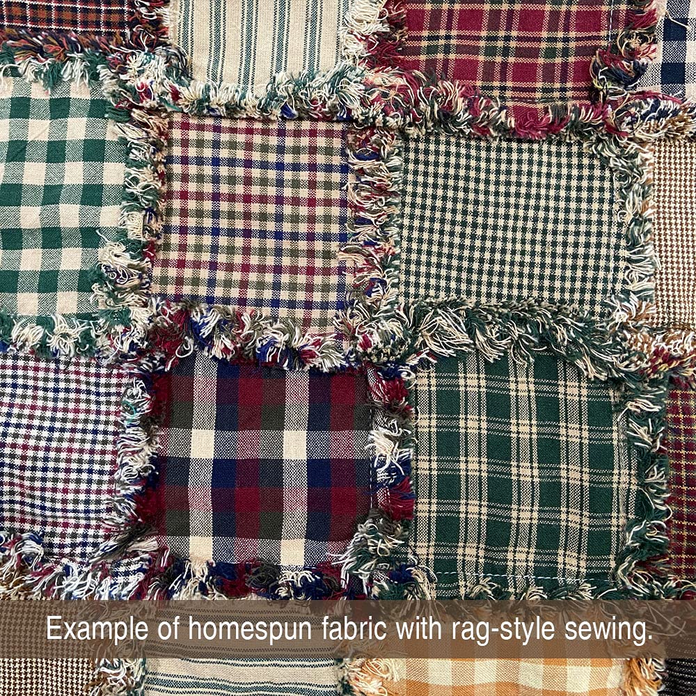 Timber Green 2 Cotton Homespun Plaid Fabric by JCS - Sold by The Yard