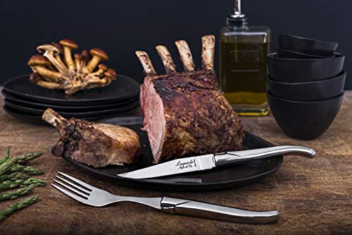 Laguiole Style de Vie Steak Knives, Luxury Line, 6 pieces, Fully Stainless Steel, in giftbox