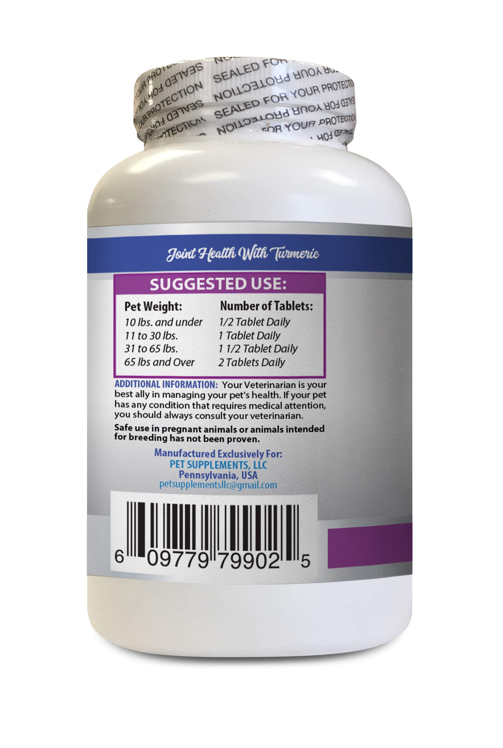 Pet Supplements Turmeric for Cats - CAT Turmeric for Joint Health - Advanced Joint Support - glucosamine chondroitin cat Treats - 3 Bottles (180 Tablets)