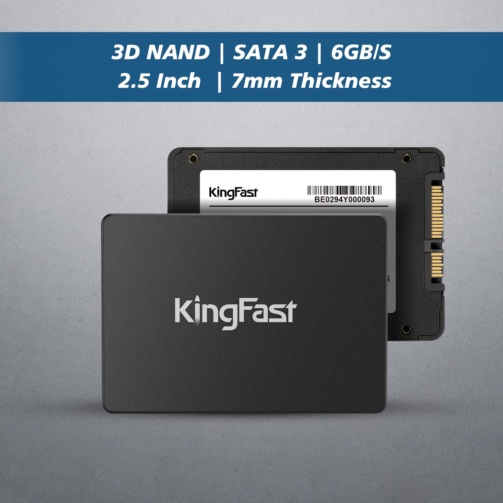 KingFast 960GB SSD SATA III 6 Gb/s 2.5 Inch SSD Internal Hard Drive SSD Up to 560 MB/s Compatible with Laptop & PC Desktop