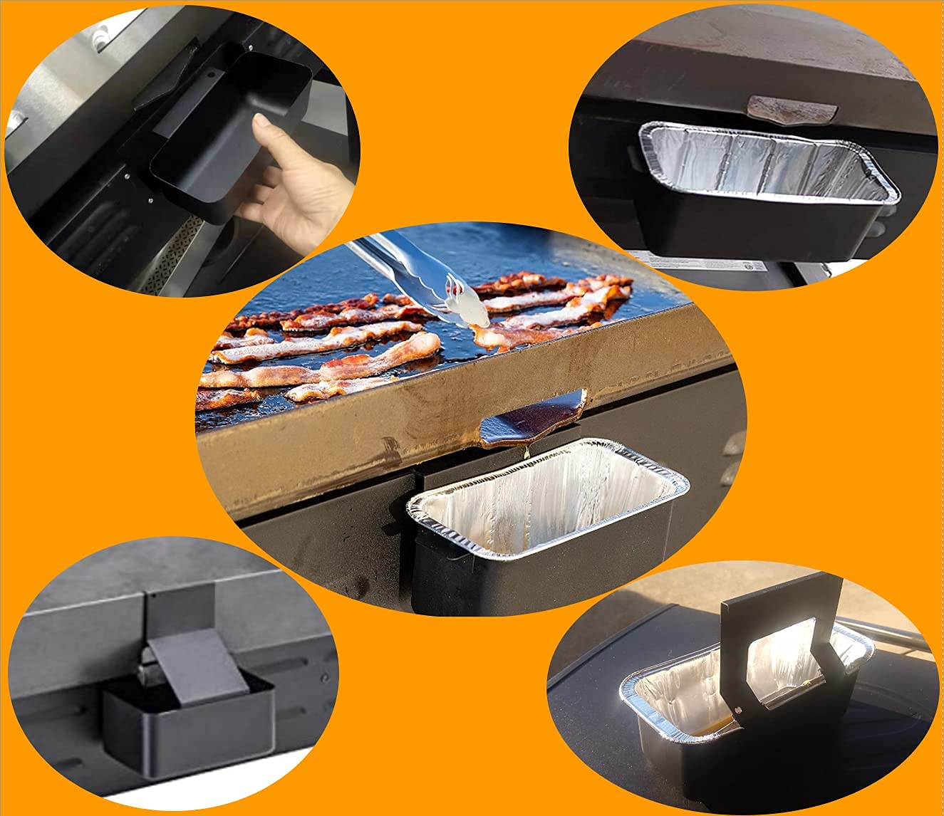 Firsgrill 30 Pack Professional Replacement Blackstone 17" 22" 28" 30" 36" Aluminum Foil Tray Drip Pans Griddle Grease Cup Liners 8" L x 3.75" Wx 3" D