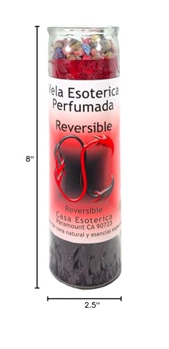 Reversible-Palm Wax Spiritual Intention Spell Candle-[RED/Black] | Vela CASA ESOTERICA PERFUMADA- (Reversible)