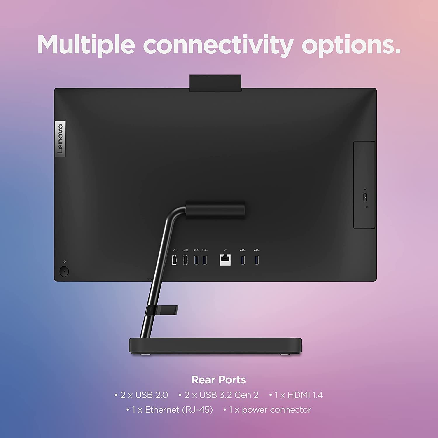 Lenovo Latest IdeaCenter AIO Desktop | 22" FHD WVA Display | Intel 10-Core i3-1220P | UHD Graphics | 32GB DDR4 1TB NVMe SSD | WiFi 6 | HDMI | Webcam | DVD-RW | RJ-45 | Windows 11 Home