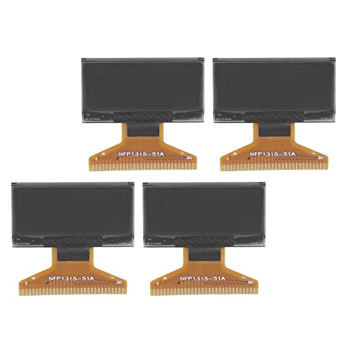 LCD Display Module, LCD Display Screen Professional 4Pcs Thin Plastic Layer 128 X 64 30PIN for DIY(White Displaying)