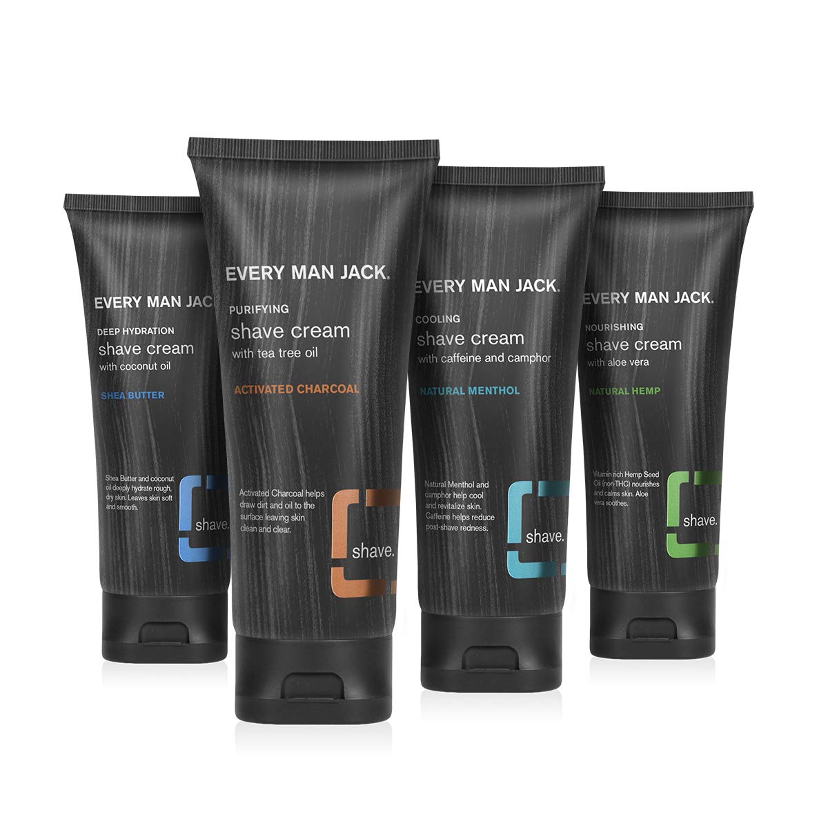 Every Man Jack Natural Menthol Shave Cream for Men - Soften and Prep Sensitive Skin and Beard for a Close, Comfortable Shave with Natural Menthol, Coconut Oil, and Aloe - 6.7-ounce - Twin Pack