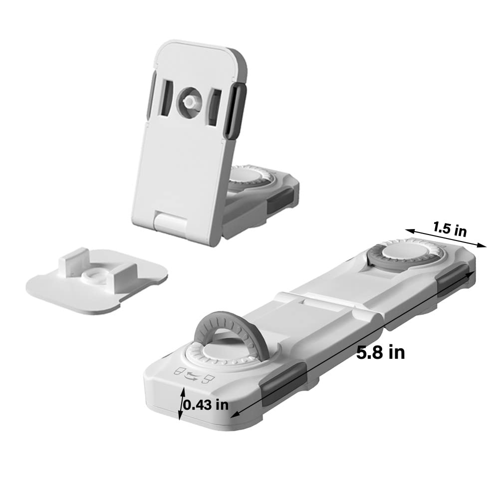 Improved Child Safety Locks (2 Pack), Baby Proofing Oven Door Lock for Drawers, Cupboard, Oven, Fridge, Toilet, Double Lock Structure, No Drillin