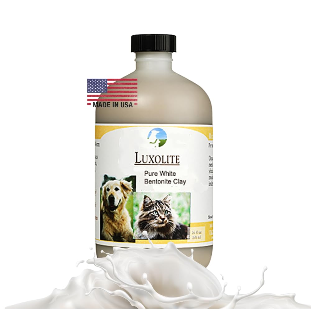 Vitality Science Luxolite Bentonite Clay for Pets | All Natural Anti Diarrhea for Dogs & Cats | Gas Relief for Dogs | Detox for Digestive & Immune Support for Dogs | Loose Stool Relief (Large)