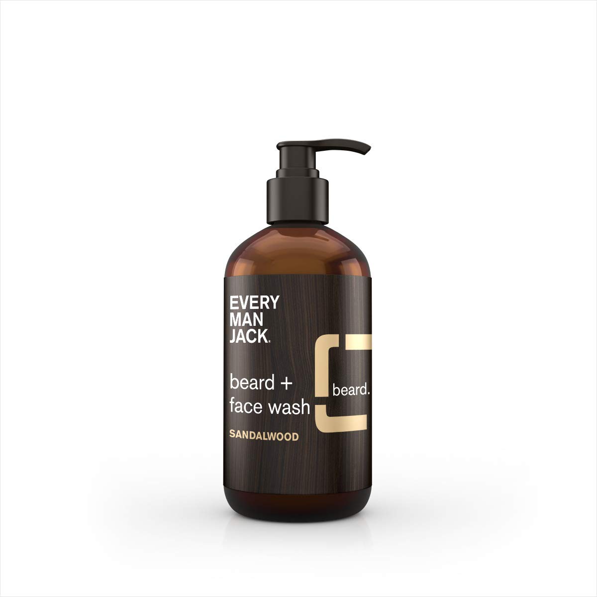 Every Man Jack Mens Sandalwood Beard Kit - Perfect for Every Guy - Includes Four Full-Sized Grooming Essentials - Beard + Face Wash, Beard Oil, Beard Balm + Beard Comb