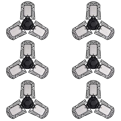 MAVARO Bright Led Garage Light, Garage Lights Ceiling Led, Three Glow Light for Garage, Workshop 6 Pack