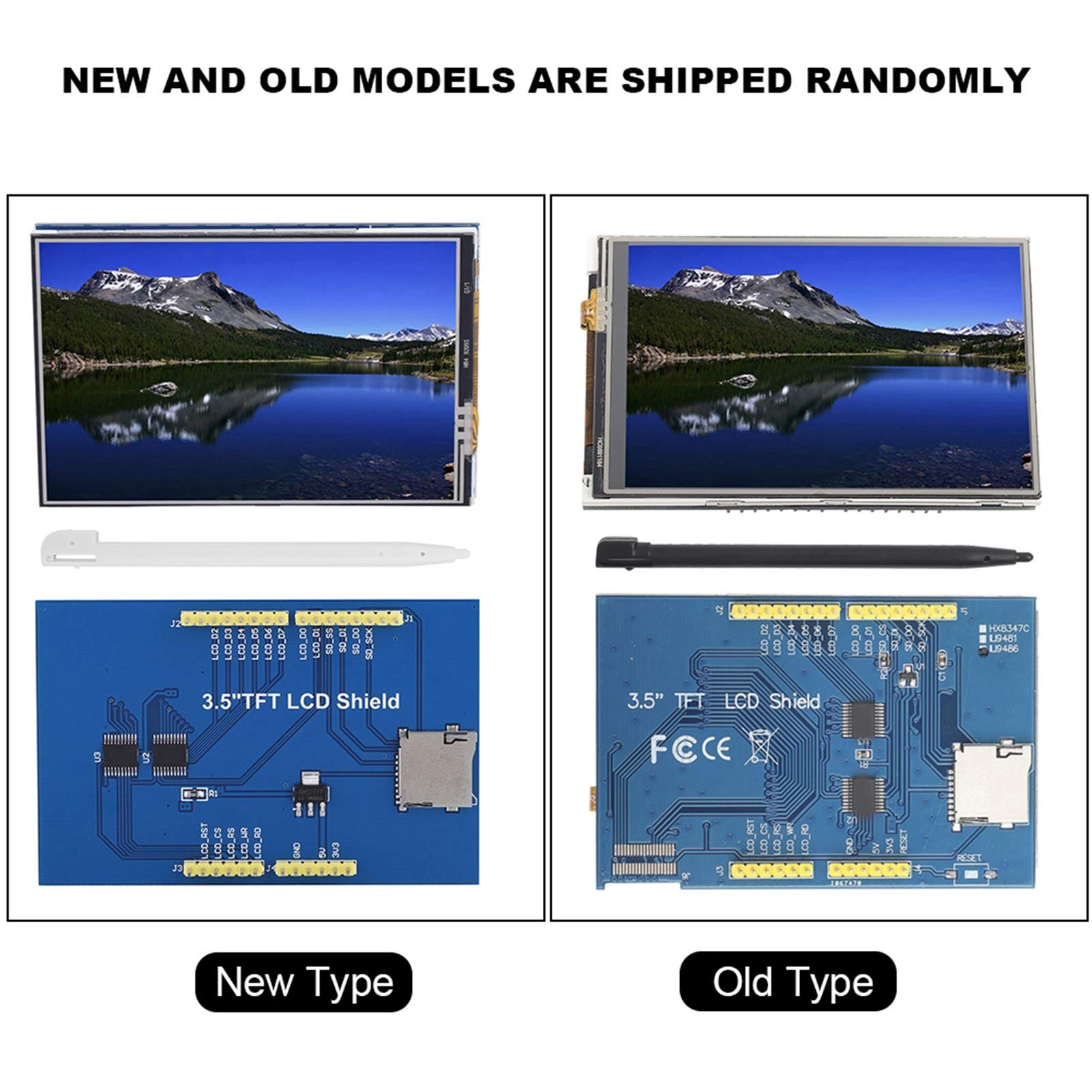LCD Screen 3.5in TFT LCD Display Module HDMI Module 480x320 Resistive Touch Screen Monitor Embedded Controller for Development Board(with Touch)