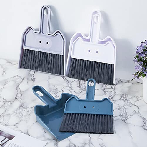 LYSLDH 2pcs Fashion Product Mini Sleepwear Desktop Sweep Small Desktop Sweep Broom Dustpan Cleaning Brush Table Corner Cleaner (Color : E)