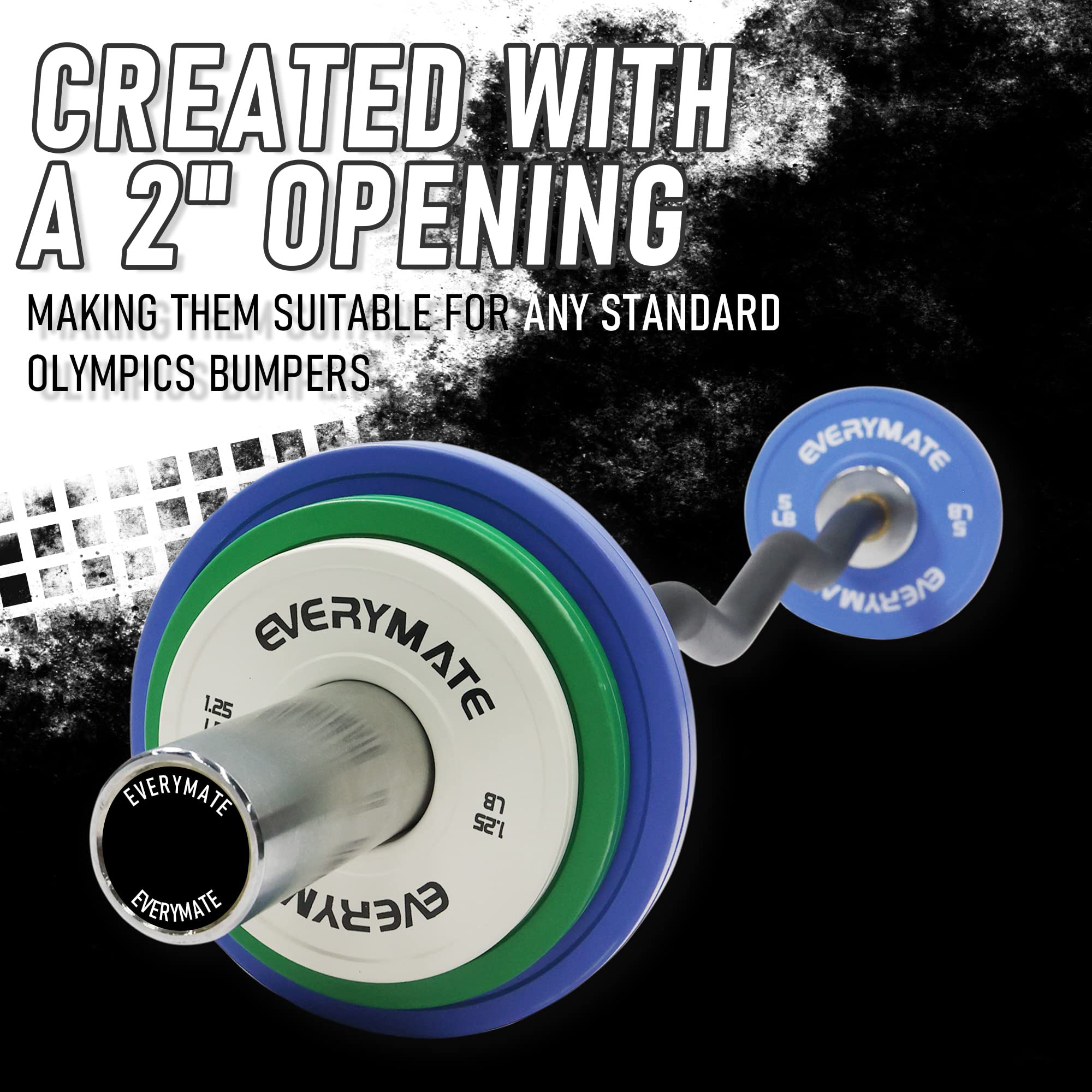 EVERYMATE Change Weight Plates 2.5LB Fractional Plate Olympic Bumper Plates for Cross Training and Olympic Weightlifting, 2.5LB Weights Plates Set