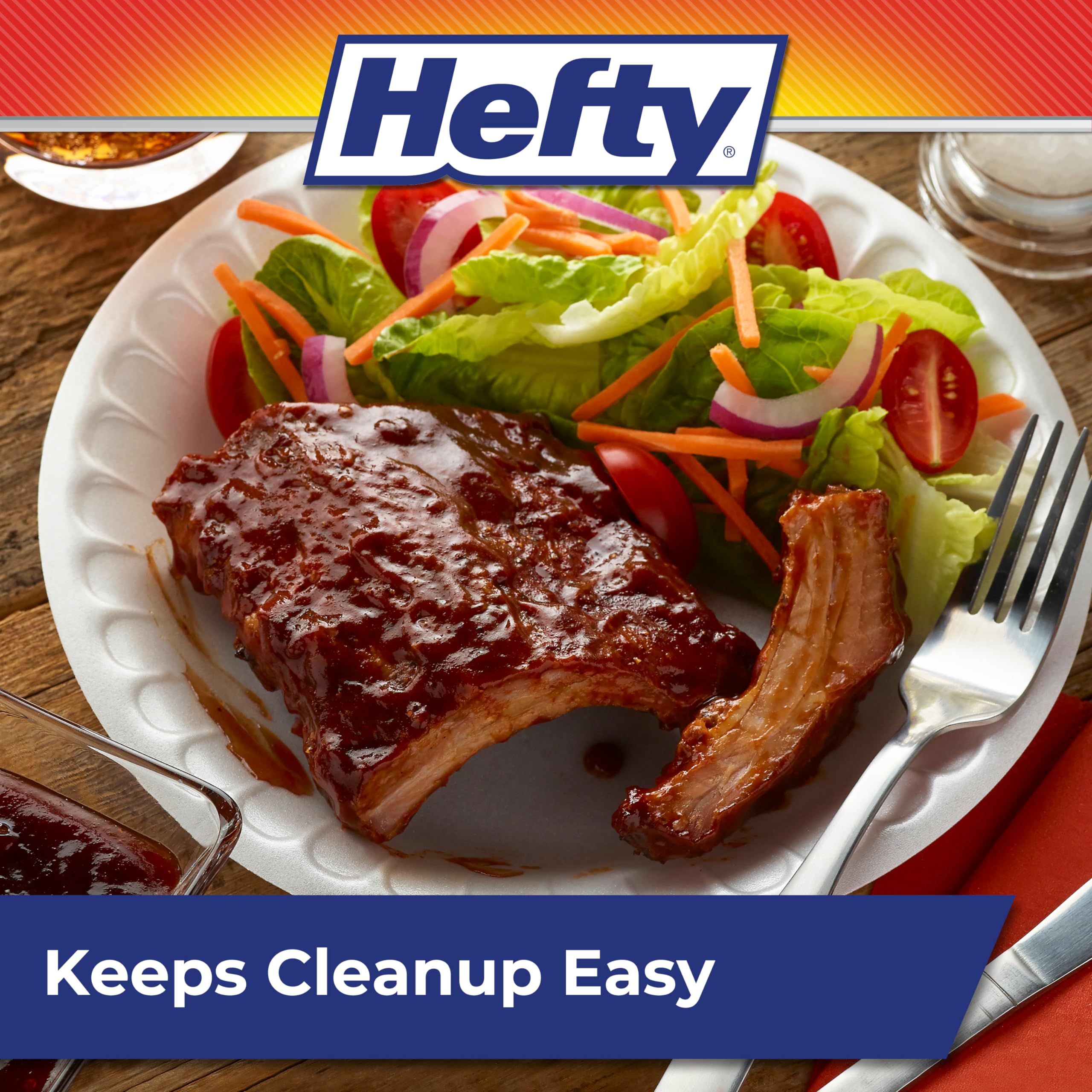 Hefty Everyday Foam Plates, 9 Inch Round, 45 Count (Pack of 12), 540 Total