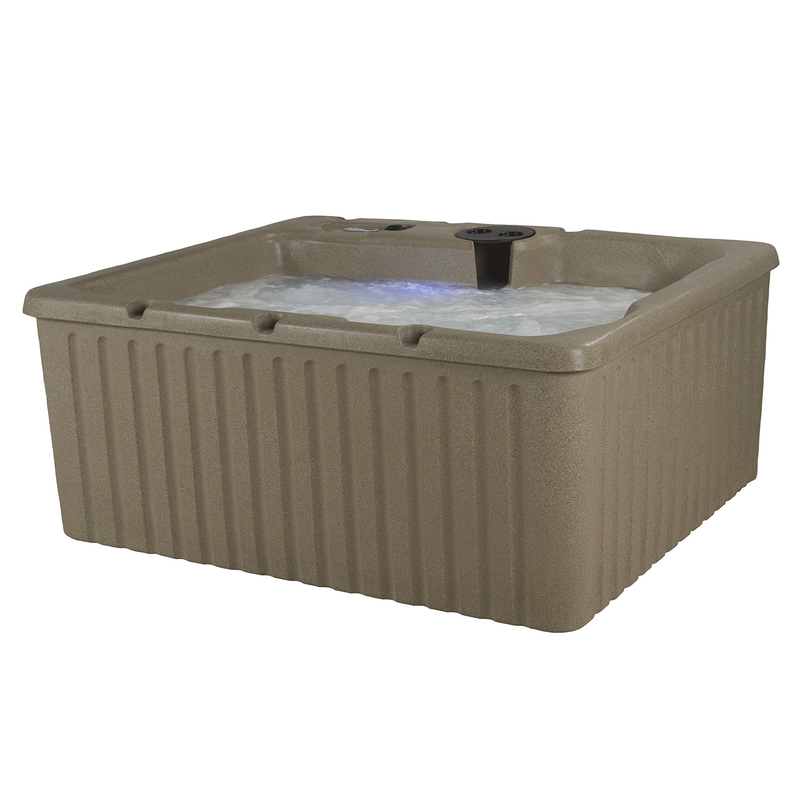 Essential Hot Tubs 14-Jet Newport Hot Tub, Seats 3-4, 3 Passive Therapy Seats Plus Full Body Massage Lounger, Cobblestone