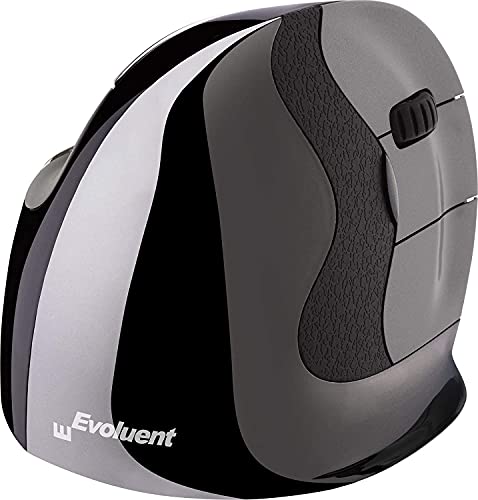 Evoluent VMDMW VerticalMouse D Medium Right Hand Ergonomic Mouse with Wireless USB Receiver. The Original VerticalMouse Brand Since 2002