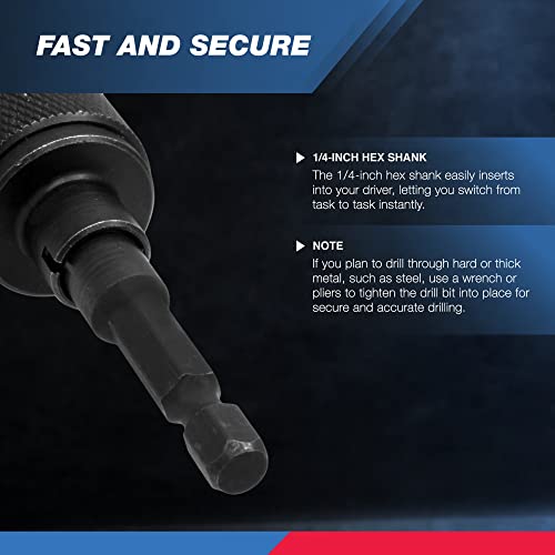 NEIKO 20753A Keyless Drill Chuck for Impact Driver, Chuck Conversion Adapter, 1/4β Hex Shank, Convert Cordless Screwdrivers into Power Drills in Seconds, For Round-Shank Drill Bits, No Keys Needed
