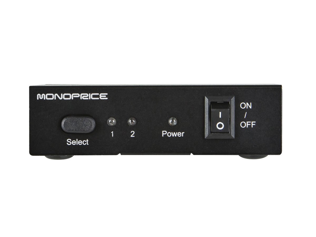 Monoprice 3G SDI 2x1 Switch - (110319) & HD-SDI RG6 BNC Cable - 3 Feet - Black | for Use in HD-Serial Digital Video Transfer, Mobile Apps, HDTV Upgrades, Broadband Facilities - Viper Series