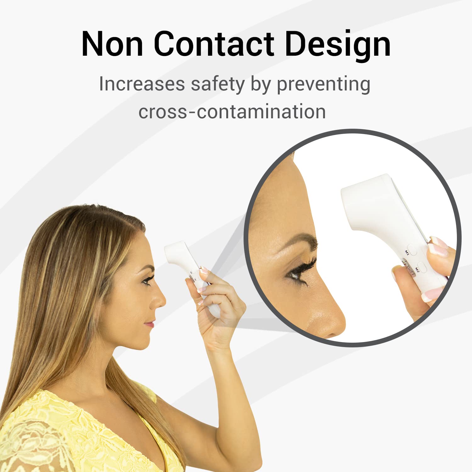 Vive Temporal Forehead Thermometer Scanner for Adults, Kids & Babies - No Touch Medical Grade Infrared Digital Temperature Thermometer for Head, Ear & Fever - Touchless Instant Thermal Temperature Gun