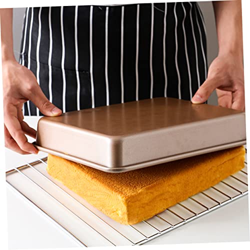 Luxshiny Pan Set 3 pcs Pans Roaster Carbon Meat Kitchen Cheesecake Toast Tool Pan Dessert Bread for Metal Tins Plate Deep Supplies Pie Leakproof Oblong Restaurant Household S Pot Loaf Tools Grill Set