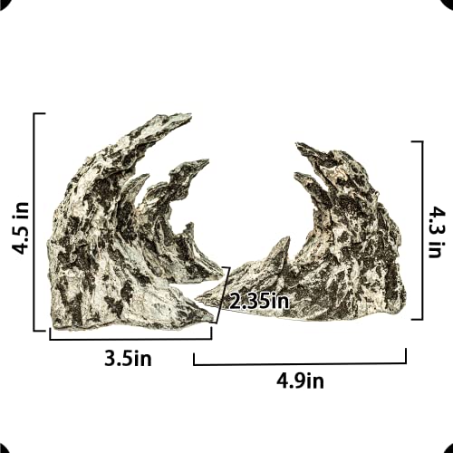 Novelsite Fish Tank Decor- Jagged Canyon Rock Formation ,Made of Solid Sandstone,Suitable for a Variety of Fish Tank Scenes, DIY Planting Moss, Safe and Non-Toxic