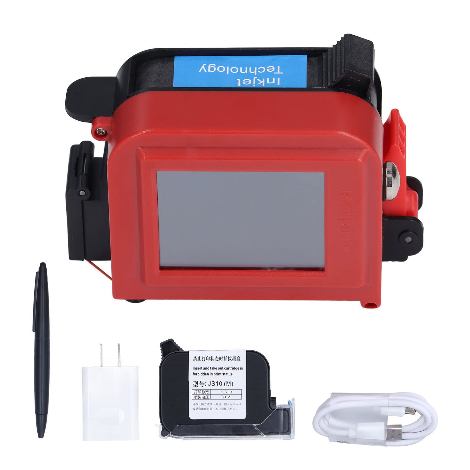 Mini Inkjet Printer, Touch Screen Operation Micro Handheld Printer Non Fading AC100‑240V Portable for Stone for Plastic for Carton(#1)