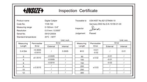 INSIZE 1114-150A Electronic Caliper, 0-6"