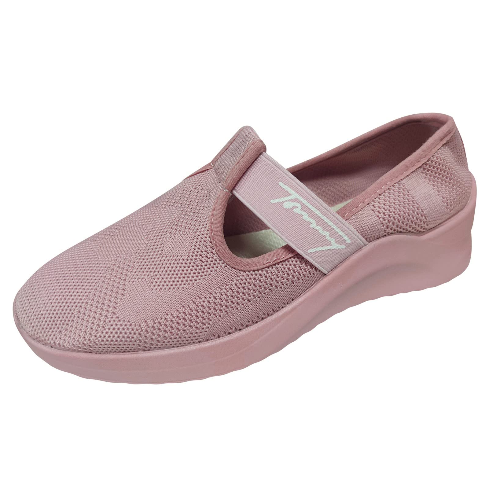 FASDNENDYS Ladies Fashion Solid Color Light Mouth Hollow Mesh Platform Casual Comfortable Water Shoes for Women Pink