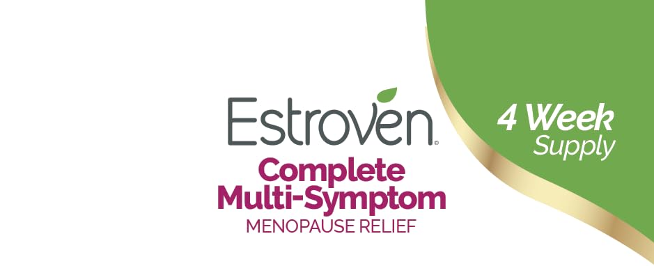 Estroven Complete Multi-Symptom Menopause Supplement for Women, 28 Ct., Clinically Proven Ingredient Provide Menopause Relief & Night Sweats & Hot Flash Relief, Drug-Free & Non-GMO