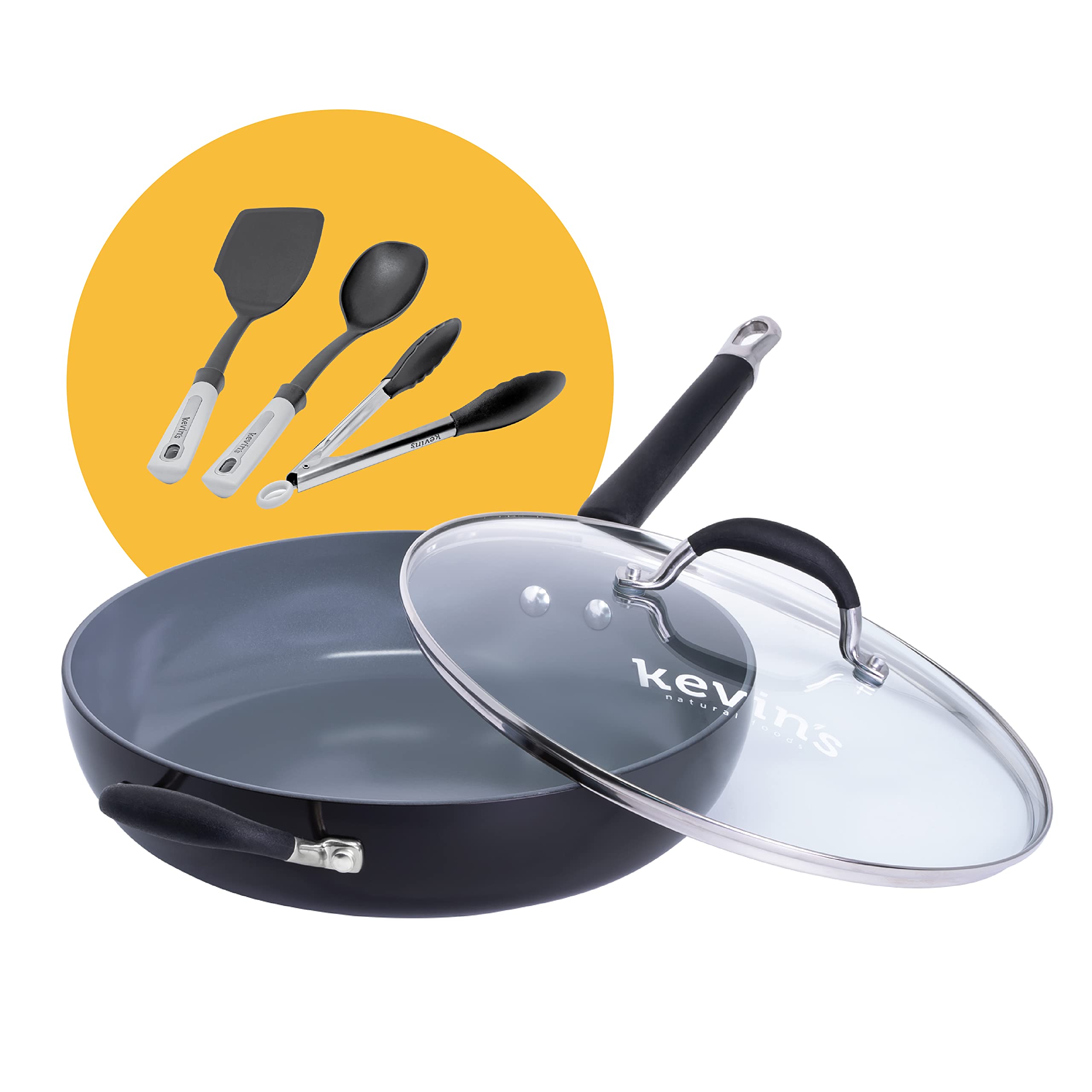 Kevin's Natural Foods Clean Pan 12" Fry Pan with Cover