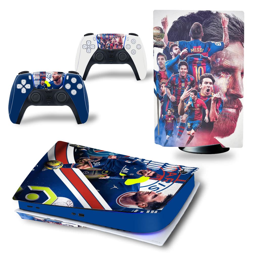 InnaGeek - Protective Skin Sticker Vinyl for PS5 Disc Messi Leonel Soccer Futbol