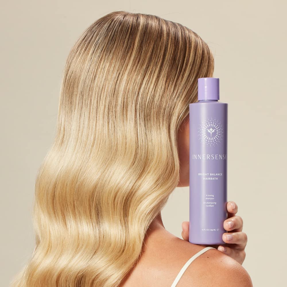 Innersense Organic Beauty - Natural Bright + Balanced Purple Toning Shampoo + Conditioner Value Duo | Non-Toxic, Cruelty-Free Haircare (10 fl oz | 295 ml)