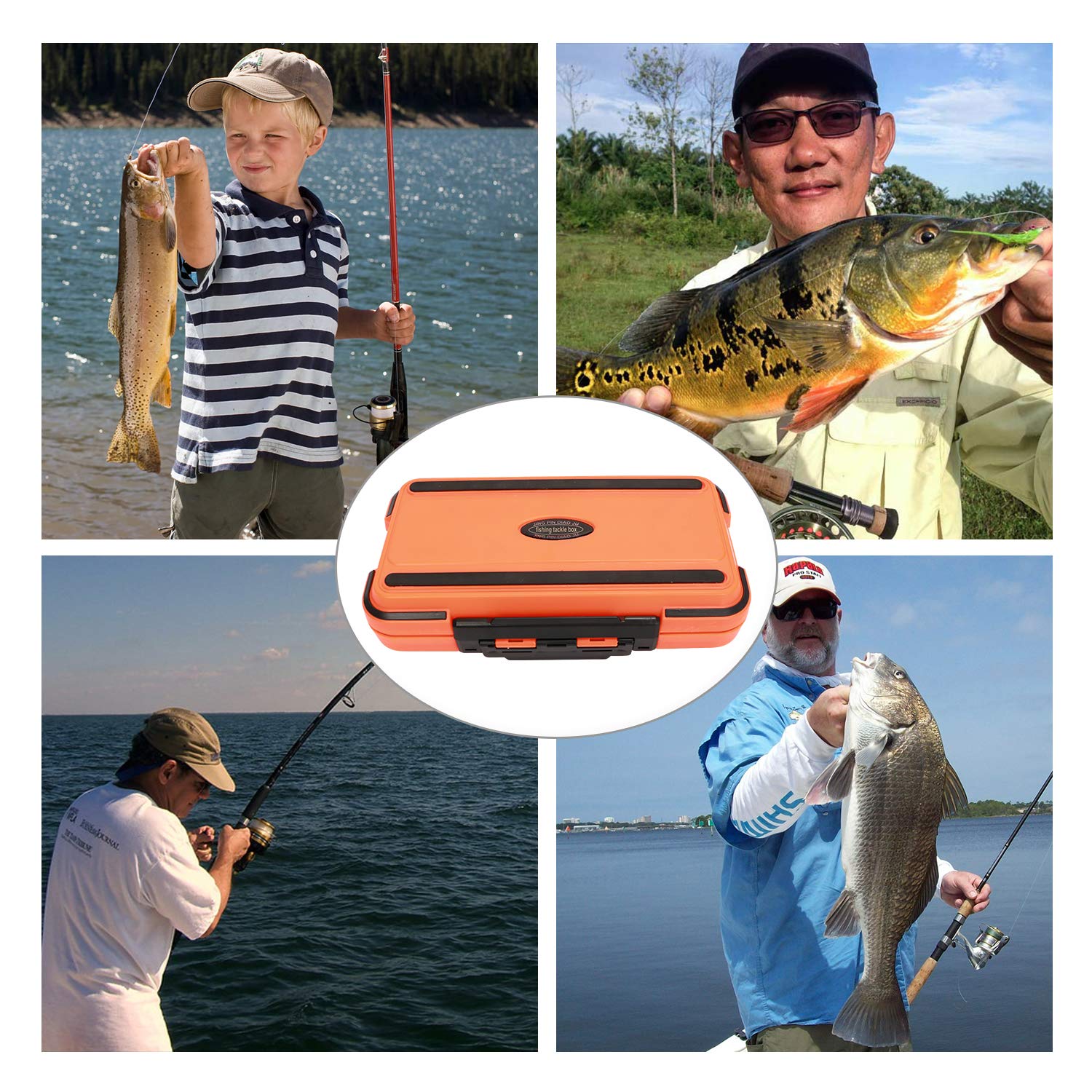 Fishing Tackle Box Waterproof Portable Tackle Box Organizer With Storing Tackle Set Plastic Storage, Floating Storage Box, Fishing Lure Boxes Bait Storage Case Containers For Trout, Jewelry, Bead