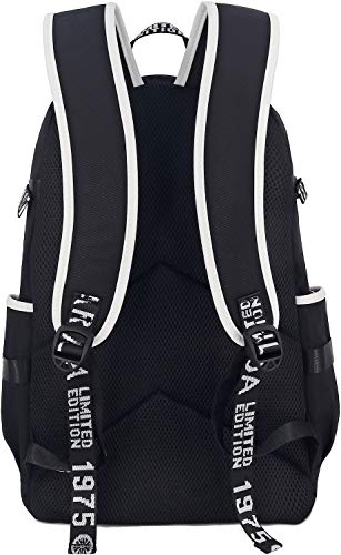 Roffatide Anime My Hero Backpack College School Bag Print Laptop Backpack with USB Charging Port & Headphone Port