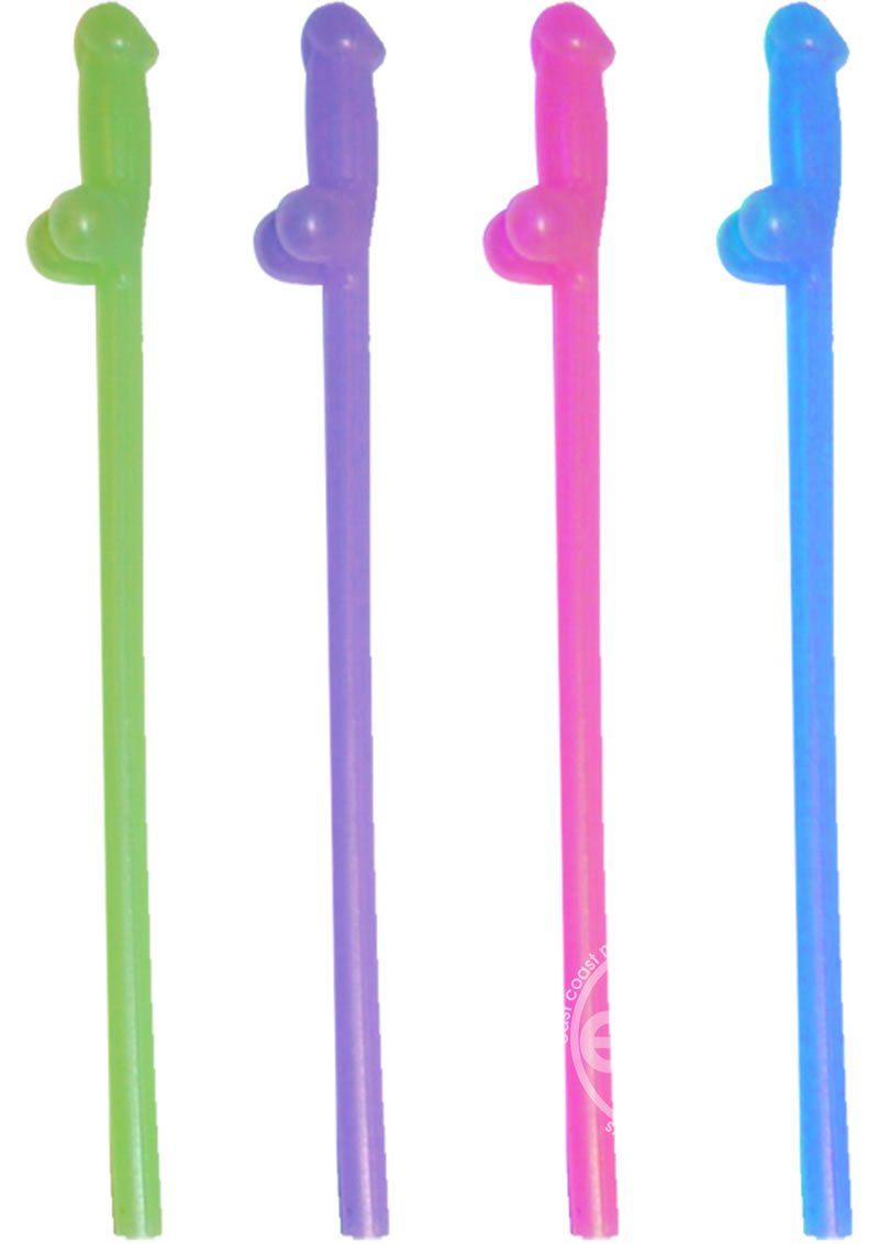Glow in The Dark Naughty Straws