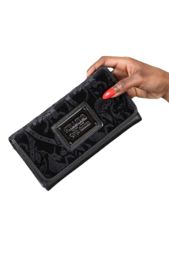 Killstar Hades Black Empress Wallet Gothic Velvet Faux Leather