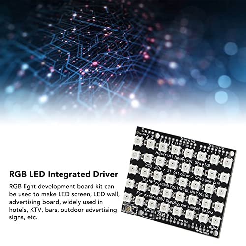 LED Color Light Development Board, High Brightness Full Color WS2812B 5050 Driver Module 5x8 40 Bits 5V for Bars for Hotel